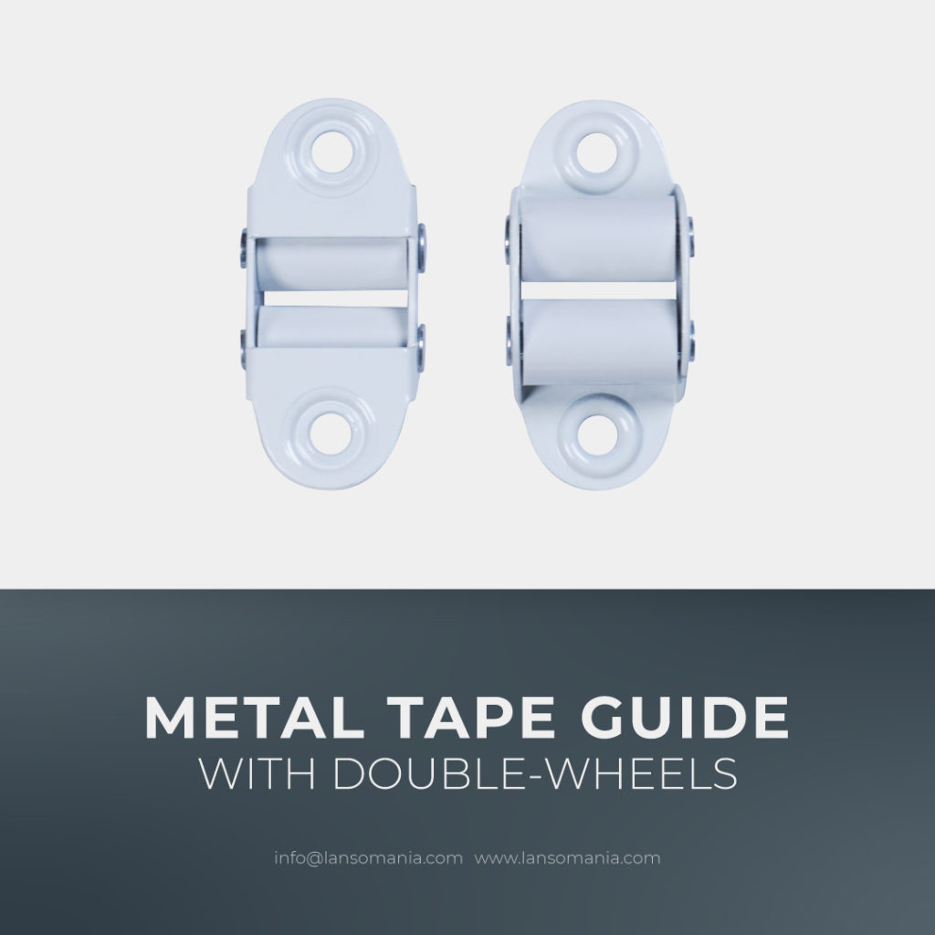 Metal tape guide with double-wheels - LANSOMANIA